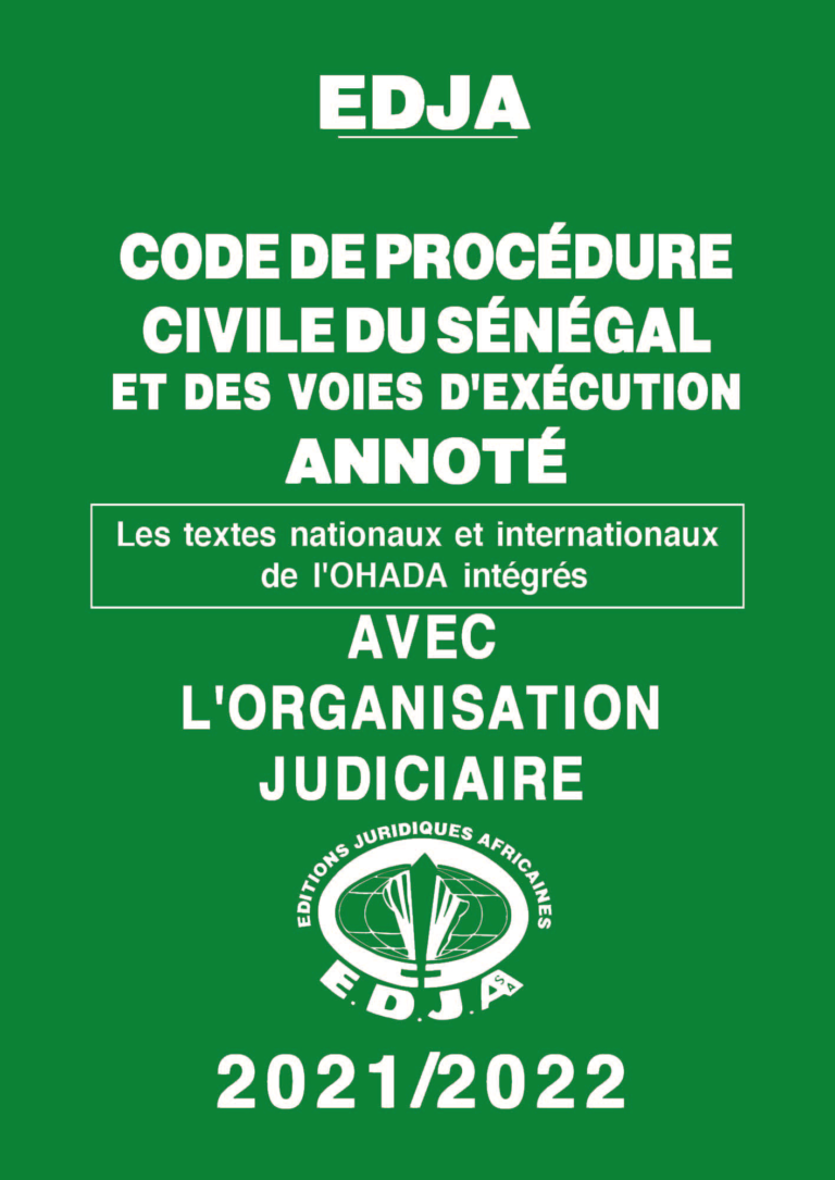 EDITIONS JURIDIQUES AFRICAINES au Sénégal et en Afrique I CODES I ...