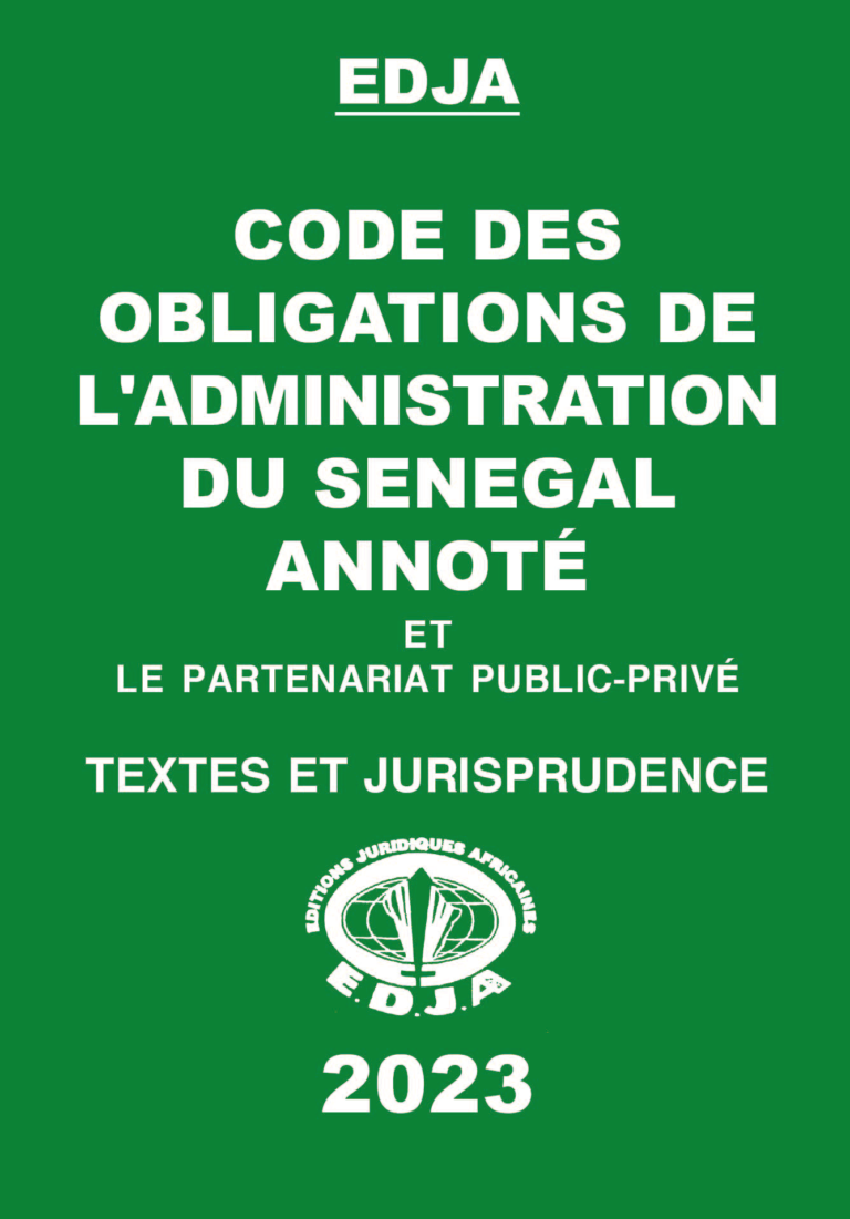 EDITIONS JURIDIQUES AFRICAINES au Sénégal et en Afrique I CODES I ...