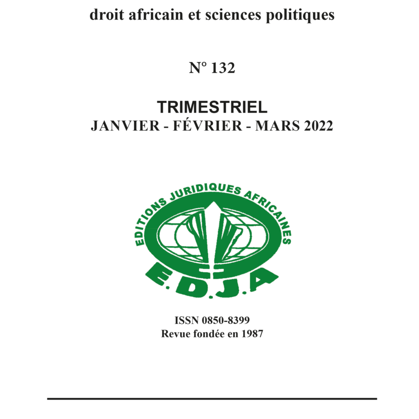 EDITIONS JURIDIQUES AFRICAINES au Sénégal et en Afrique I CODES I ...
